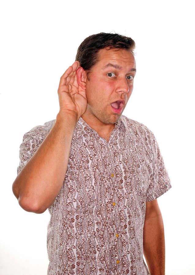 Busy Body Listening and Eavesdropping Stock Photo - Image of head ...