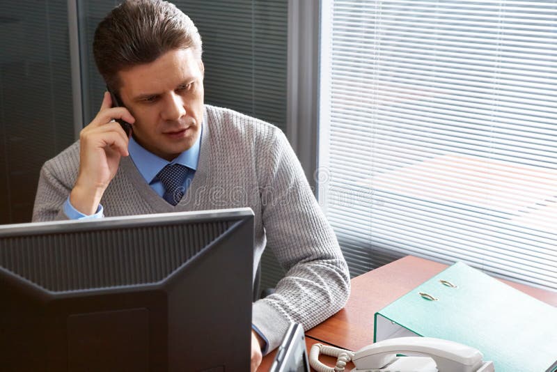 Busy boss stock photo. Image of business, director, employment - 3717214