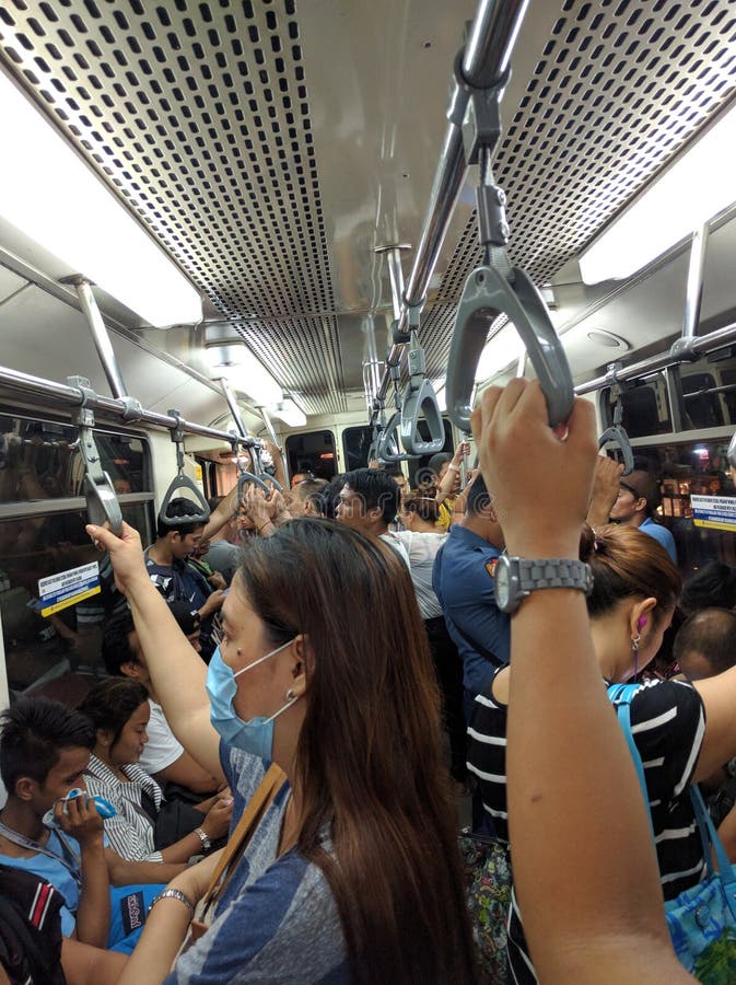 Busy bus editorial stock image. Image of person, train - 75412724