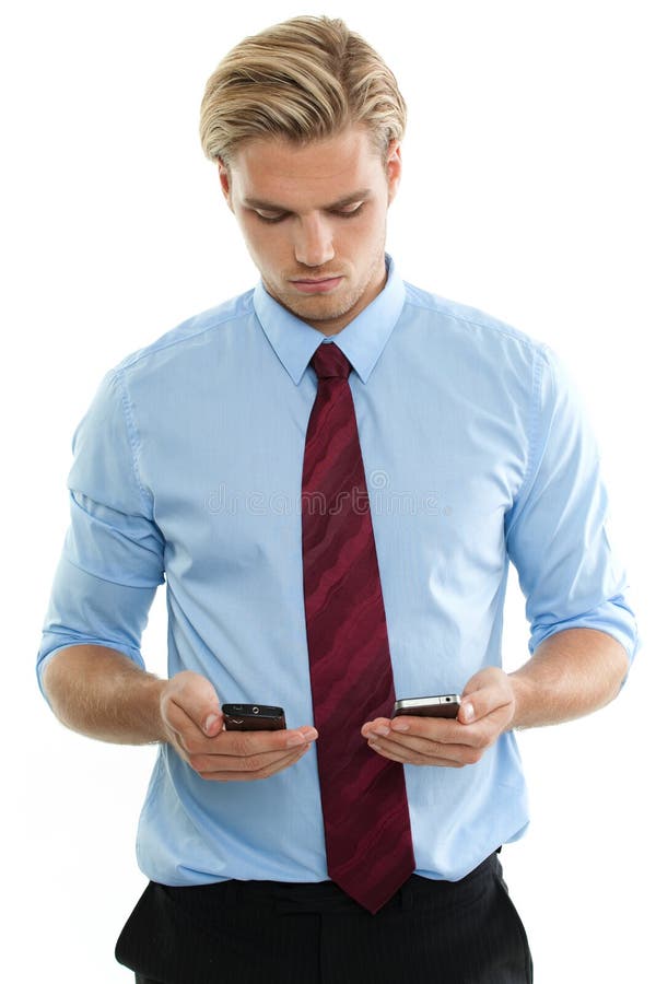 Busy business man stock image. Image of closeup, communication - 20639379