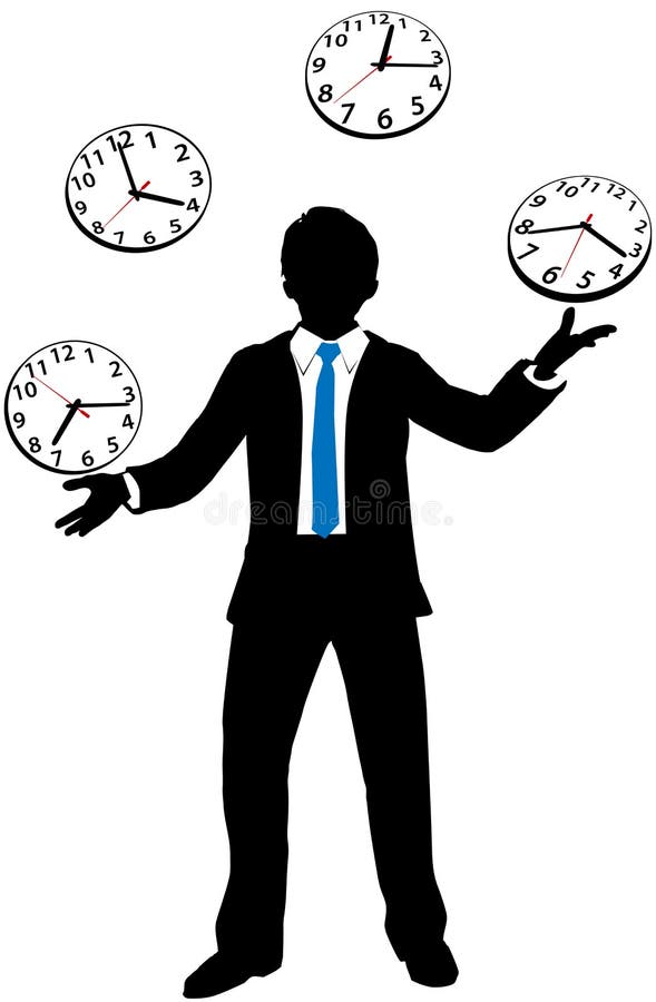 Person Clock Hurry Race Run Busy Day Time Stock Illustration ...