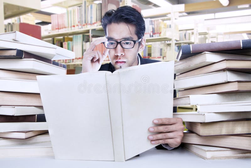 Busy Businessman at Library Stock Photo - Image of blank, japanese ...