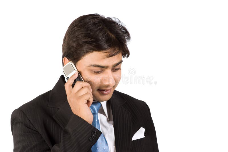 Busy on cell phone stock image. Image of employee, shirt - 9513157
