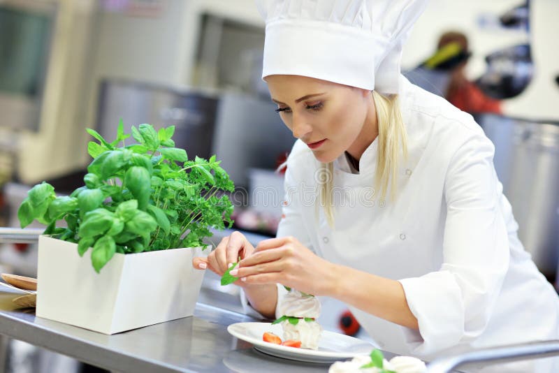 Busy Chef at Work in the Restaurant Kitchen Stock Image - Image of ...