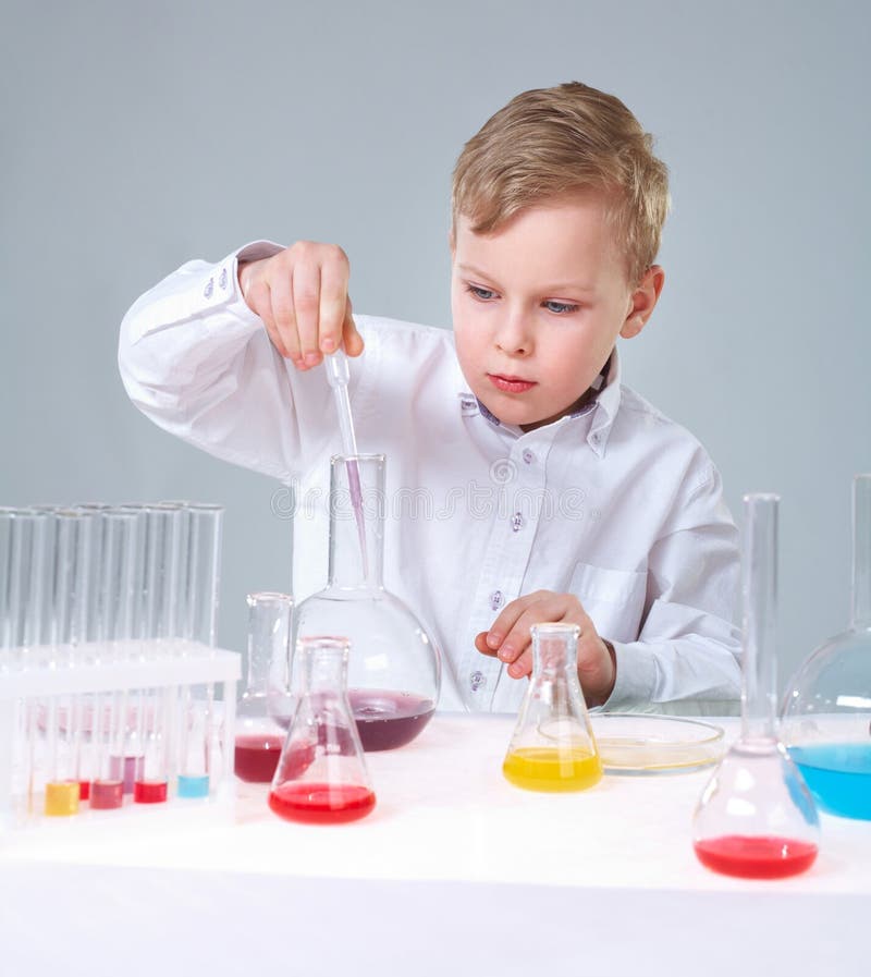 Busy chemist stock photo. Image of flask, laboratory - 26817434