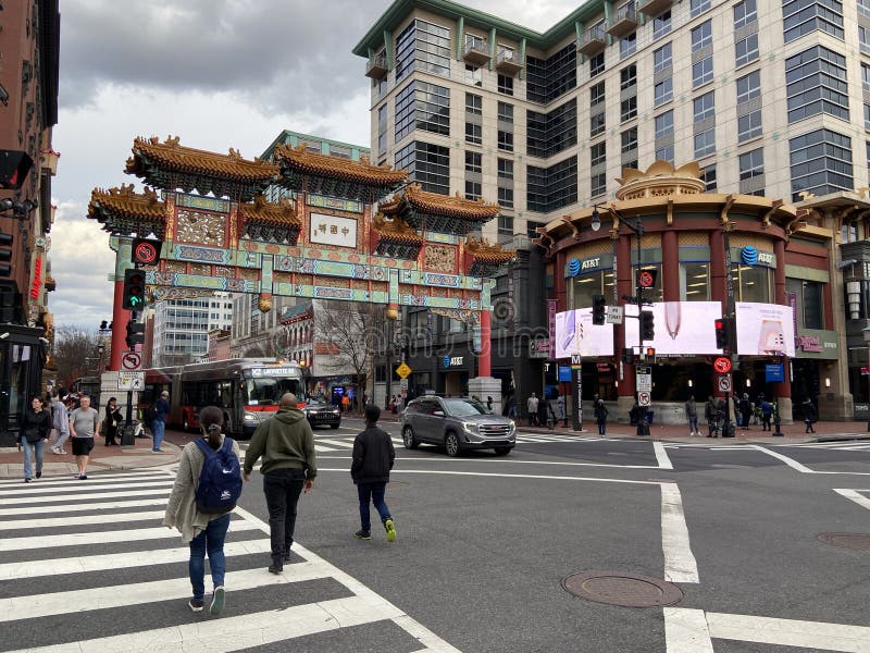 Busy Chinatown at Rush Hour in Washington DC Editorial Stock Photo ...