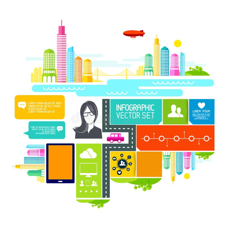 Busy city stock vector. Illustration of city, planet - 32051906