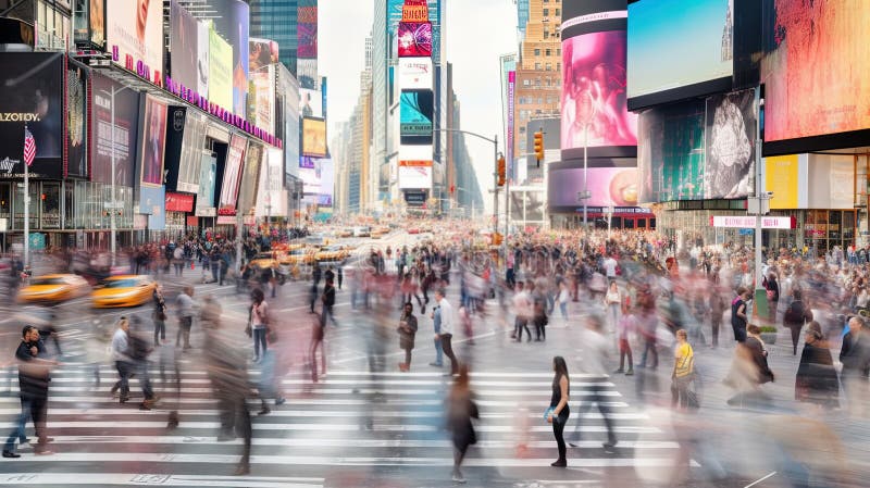 Busy City Street Stock Image Image Of Busy Colorful 273471847