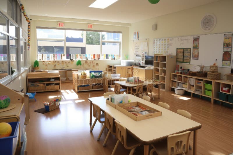 Busy Classroom, with a Variety of Projects and Activities in Process ...