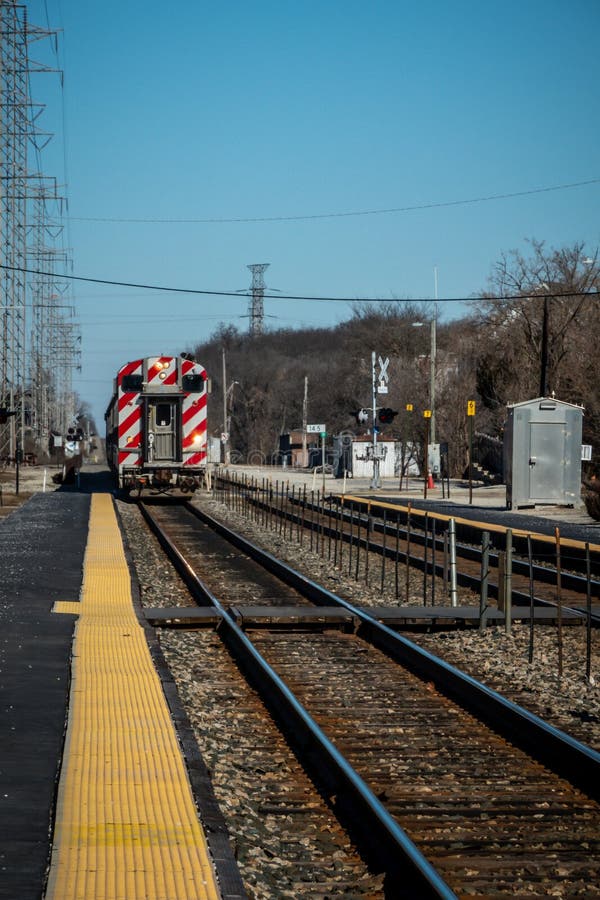 Busy Commute Train To Chicago Downtown Stock Photo - Image of building ...
