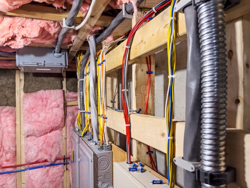 Busy Connection System in Utility Room Stock Photo - Image of heavy ...