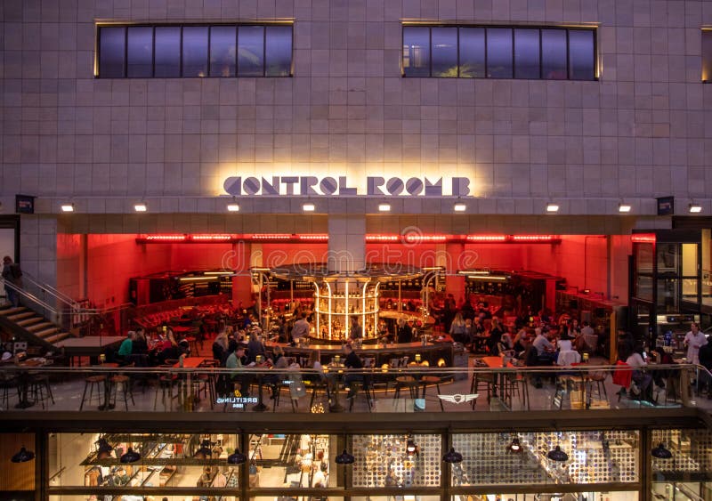Busy Day at the Control Room B Restaurant in the Evening in London ...