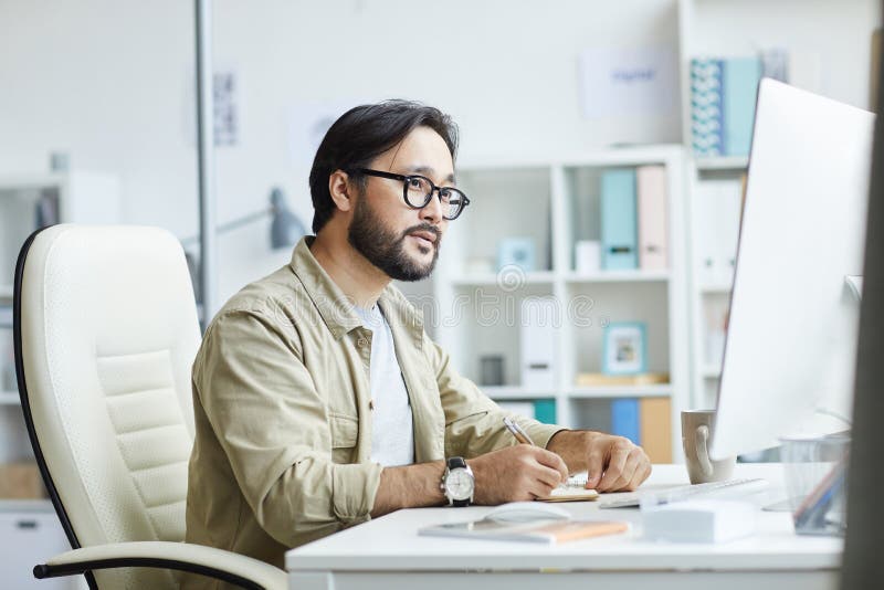 Busy Designer Working on Project Stock Image - Image of confidence ...