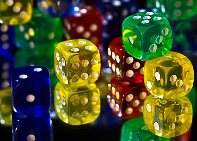 Assorted Colorful Dice Background Stock Photo - Image of green, multi ...