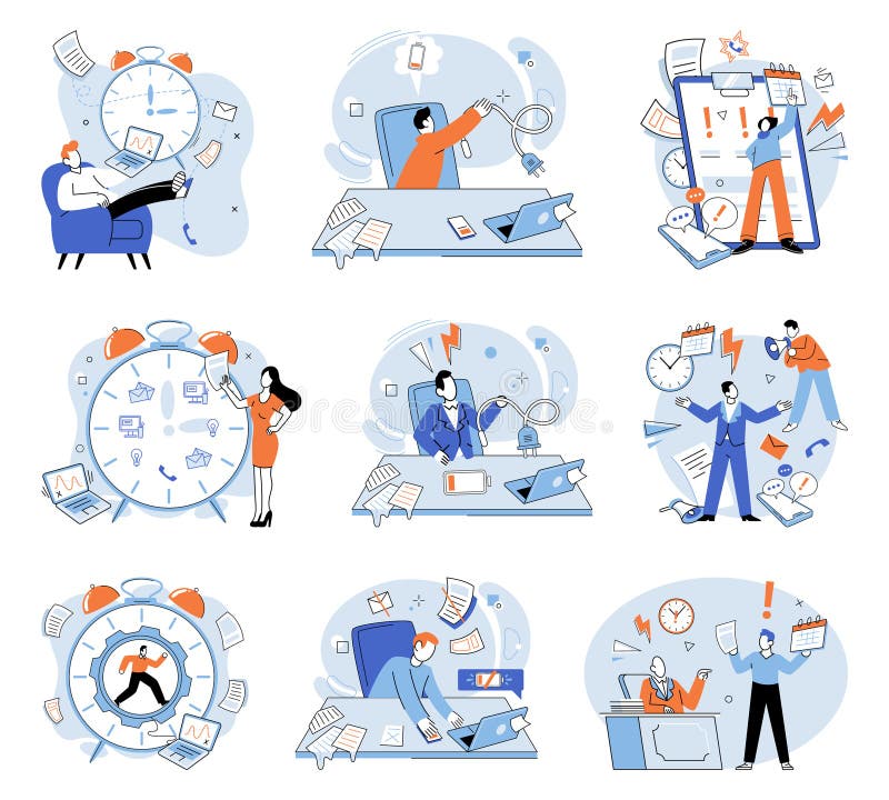 Busy Employee. Completing Tasks within Tight Deadlines is Common ...