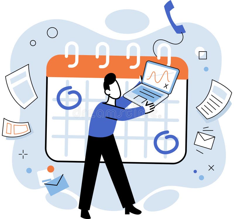 Busy Employee. the Workaholic Employee is always Focused on Completing ...