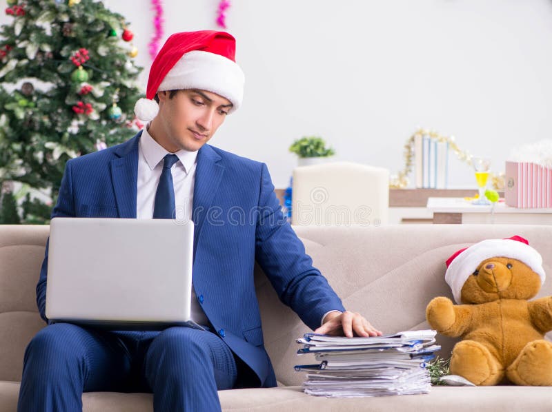 Busy Employee Working from Home Stock Photo - Image of employee ...