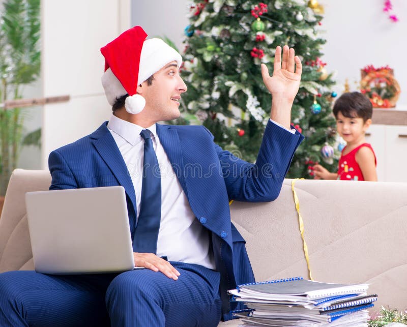 Busy Employee Working from Home Stock Photo - Image of parenting ...
