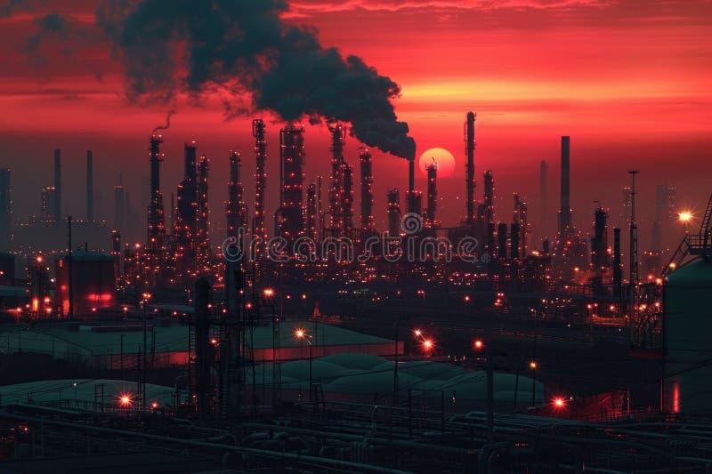 Factory Emitting Large Amount of Smoke into the Atmosphere Stock Image ...