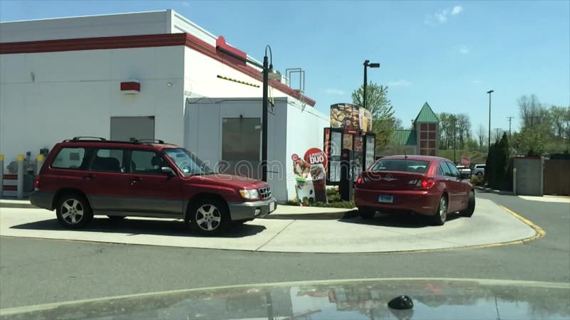 Busy Fast Food Drive Thru (2 of 6) Stock Video - Video of cars ...