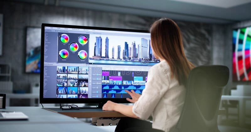 Busy Graphic Designer Creating Custom Logos Stock Image - Image of ...