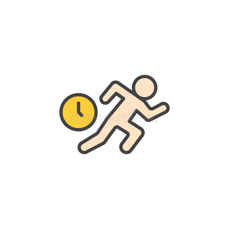 Busy Icon in Colored Version Stock Illustration - Illustration of delay ...