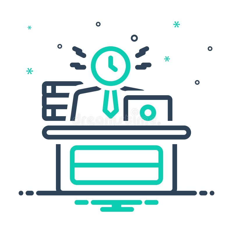 Mix Icon for Busy, Engaged and Dissipated Stock Vector - Illustration ...