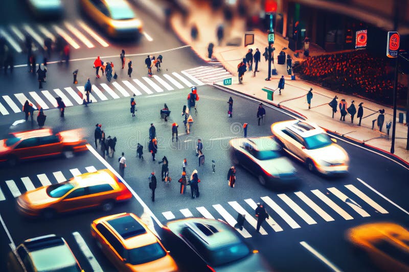 Intersection of Busy Warehouse, with Material Handling and Palletizing ...