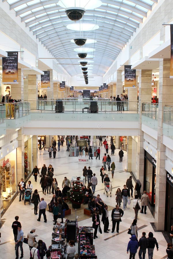 People Shopping in Busy Mall Editorial Stock Photo - Image of centre ...