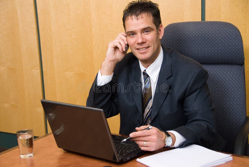 Busy man stock photo. Image of talk, business, phone, table - 2097474