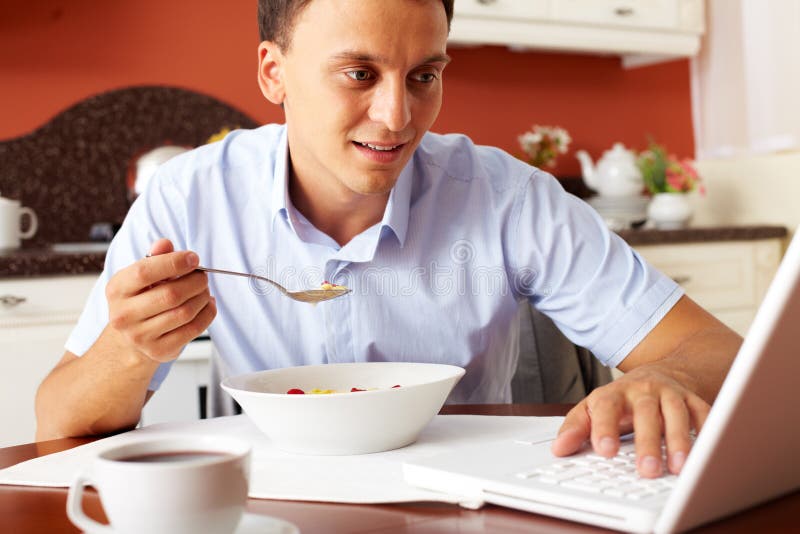 Busy man stock photo. Image of dinner, holding, life - 22926642