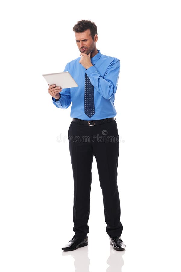 Busy man stock photo. Image of business, handsome, examining - 34805976