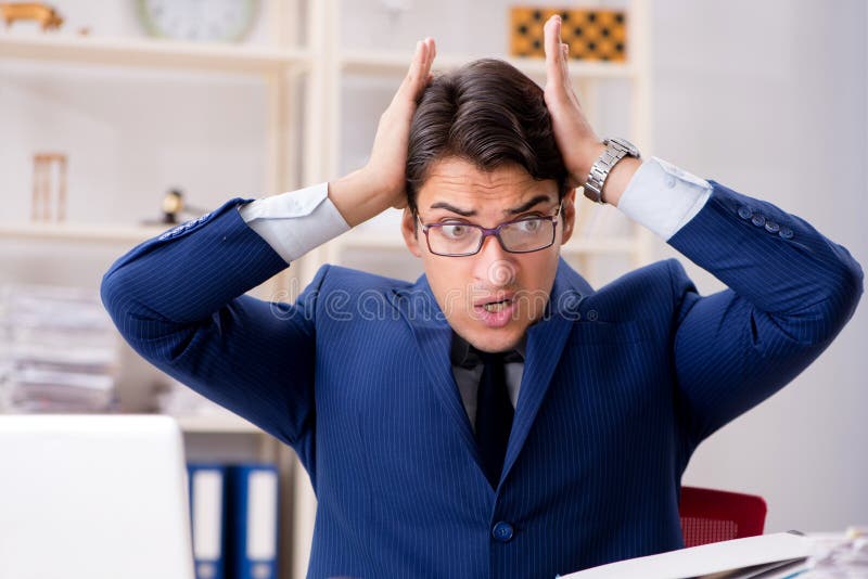 The Busy Man Complaining about His Workload Stock Photo - Image of ...