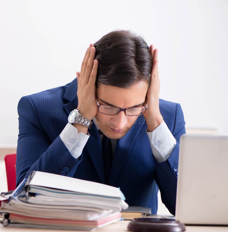Busy Man Complaining about His Workload Stock Image - Image of boss ...