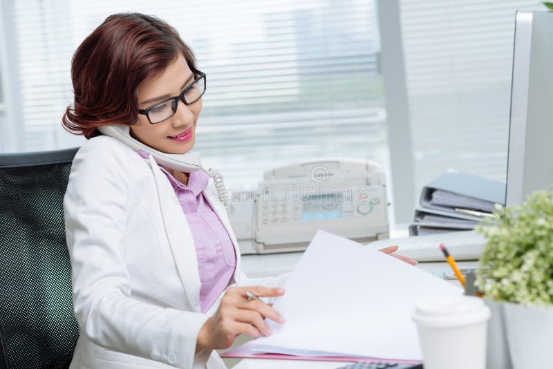 Busy manager stock image. Image of document, asian, financial - 53494233