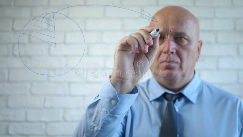 Busy Manager Writing a Business Plan on a Board in Meeting Room Stock ...