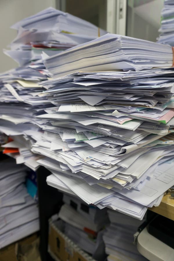 Busy, Messy and Cluttered Workplace Stock Photo - Image of disarray ...