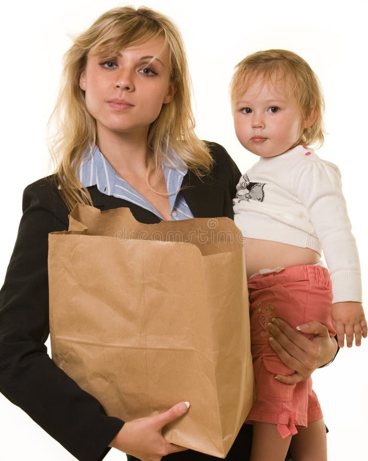 Busy mom stock photo. Image of female, expression, daughter - 6931896