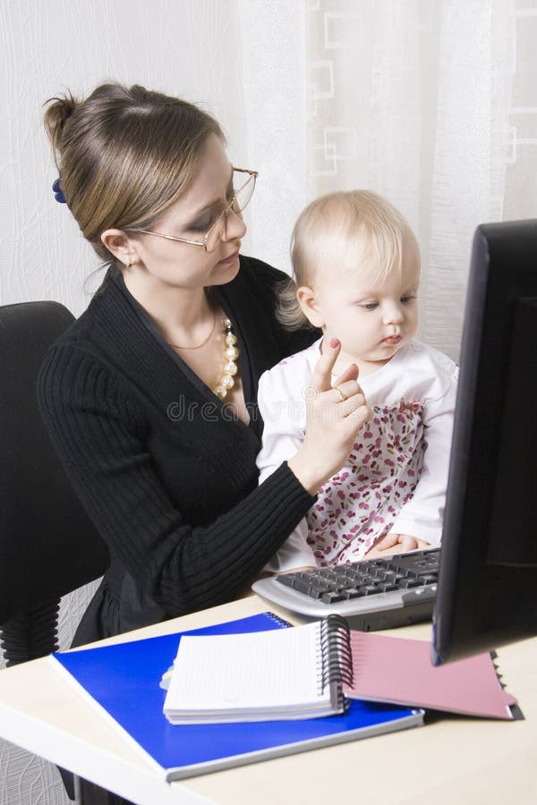 Too busy mother stock image. Image of parent, woman, busy - 14509301