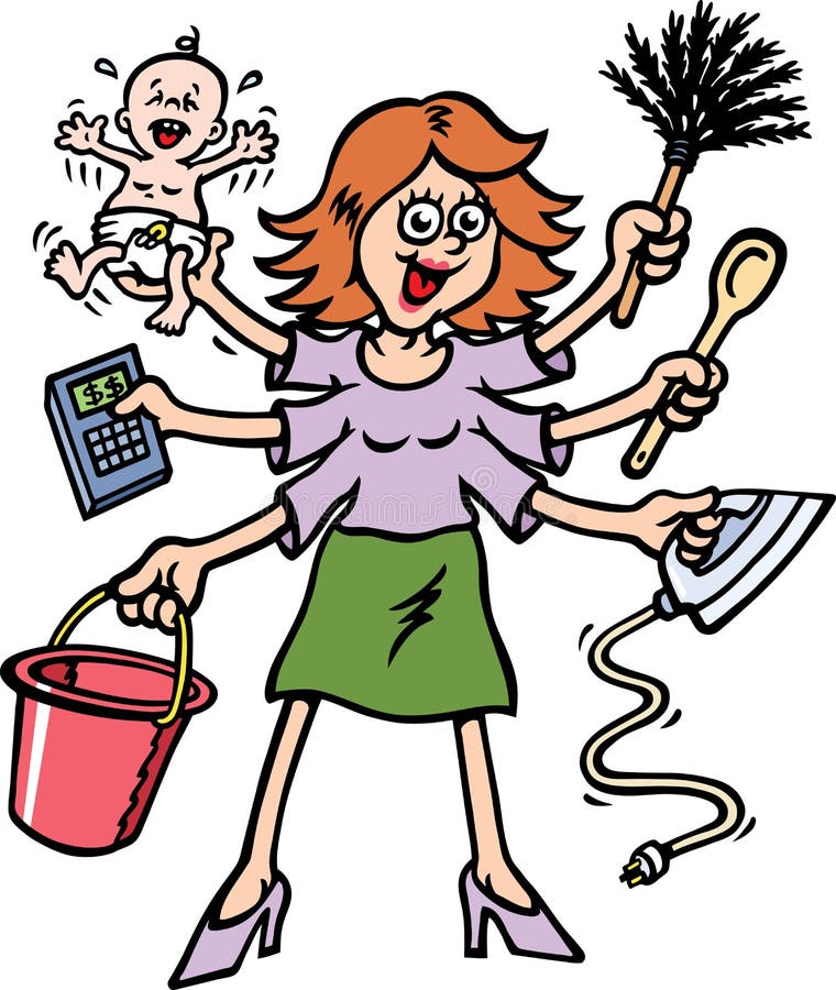 Busy Mum stock vector. Illustration of industry, cleaning - 19111342 Busy Mum stock vector. Illustration of industry, cleaning - 19111342
