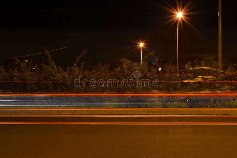 Busy Night Road stock image. Image of lights, beltway - 60625123