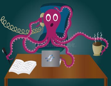Multitasking Octopus Stock Illustrations – 458 Multitasking Octopus ...