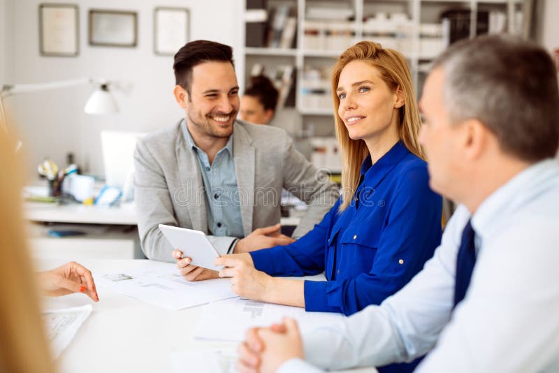 Busy office life stock photo. Image of group, businessman - 146466650