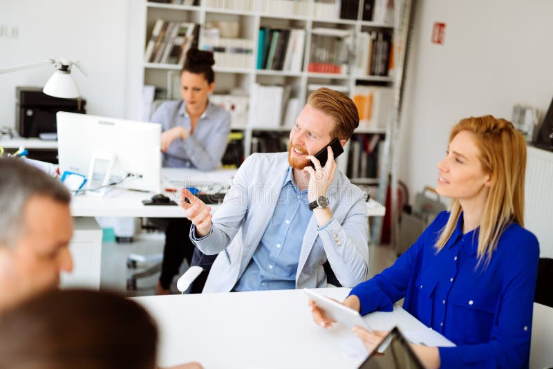 Busy office life stock image. Image of corporate, businessman - 71301517