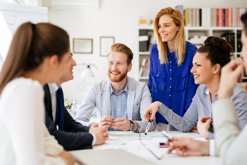Busy office life stock photo. Image of computer, cooperation - 112097210