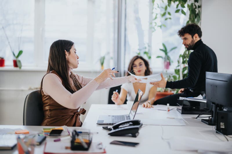 Collaborative Teamwork in a Bright Office Space with Diverse Colleagues ...