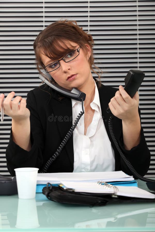Busy office worker stock image. Image of assiduous, serious - 35936161