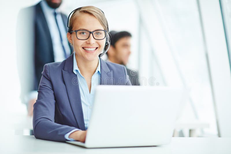 Busy operator stock photo. Image of laptop, happy, network - 66010028