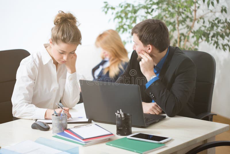 Busy People Working in Office Stock Image - Image of employment ...