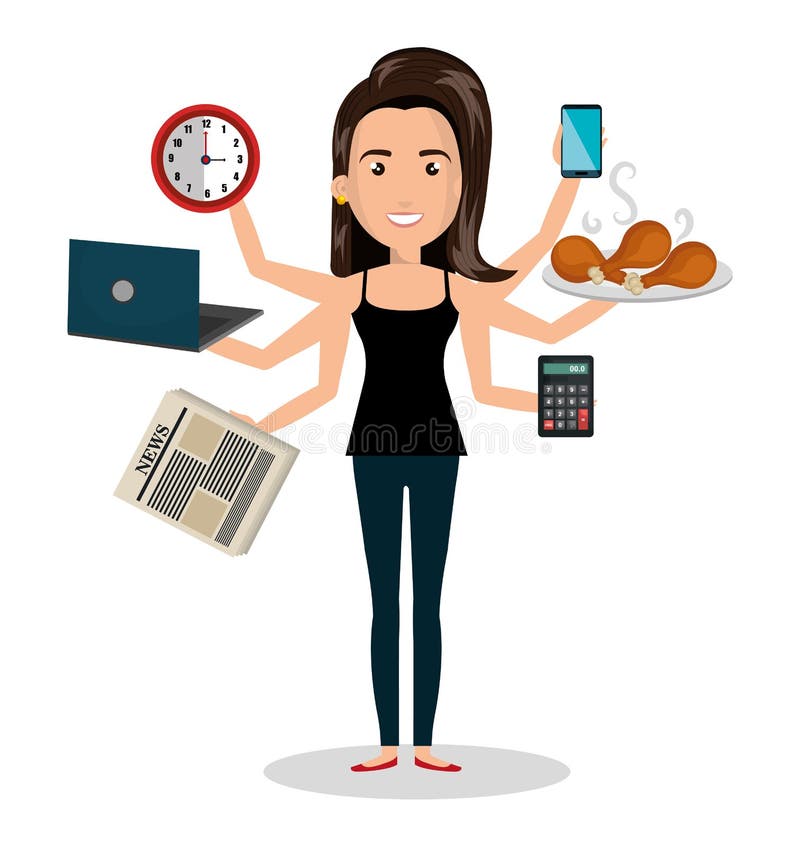 Busy person design stock illustration. Illustration of lifestyle - 73286167